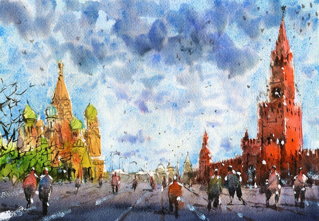 How to Paint Moscow, Russia in Watercolor - Watercolour Mentor
