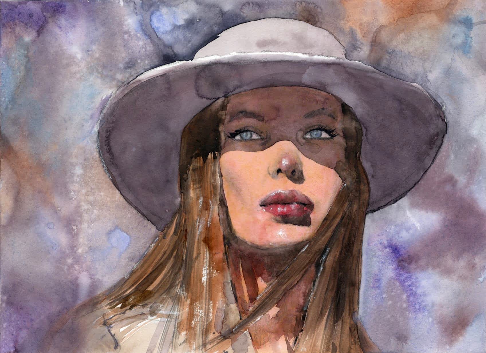 Easy Watercolor Portraiture Painting: Paint A Simple Face-on Portrait